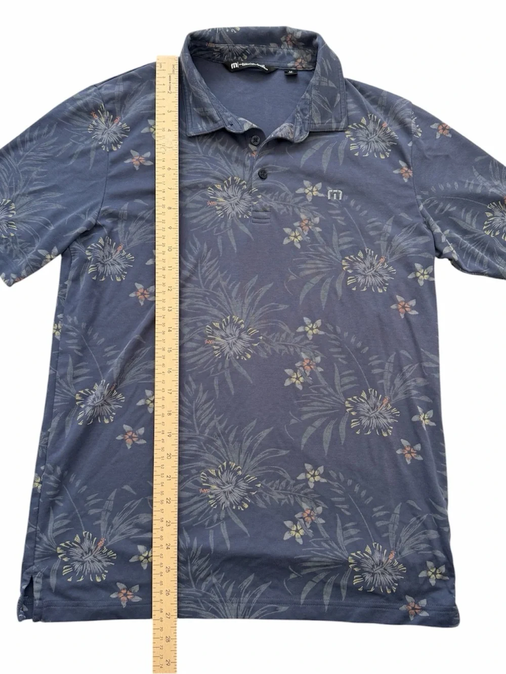 Travis Mathew | Shirts | Travis Mathew Slate Blue Floral Polo | Poshmark